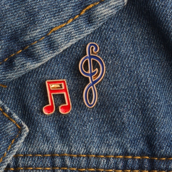 Accessories | New Musical Note Thick Enamel Pin Set Brooches | Poshmark